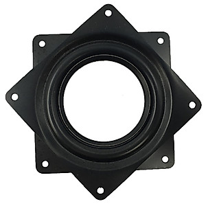 DMSTECH 2 Pack 4" Lazy Susan Turntable (Black) 300-lb Steel Ball Bearing Rotating Tray Strong Sturdy Table Cabinet Low Profile for 360˚ Chair and Door, Kitchen, Craft Project, Makeup Holder, Monitor