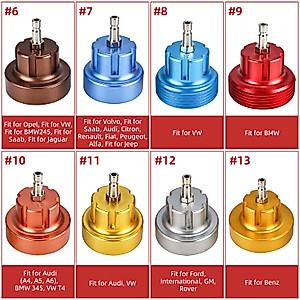 BTSHUB 14 pcs Radiator Pump Pressure Tester Tool Kit Vacuum Pressure Cooling System Tester