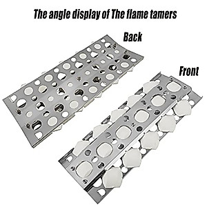 Cookingstar New Upgrade Stainless Steel Heat Plate, Heat Shield, Heat Tent, Burner Cover, Vaporizor Bar, and Flavorizer Bar Replacement for Select Turbo Gas Grill Models (Pack of 4)