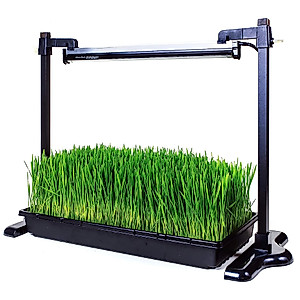 SunBlaster Universal Powder-Coated Aluminum Adjustable Lighting Stand with Heavy-Duty Plant Growing Tray, Fits All Size T5 Light Strips