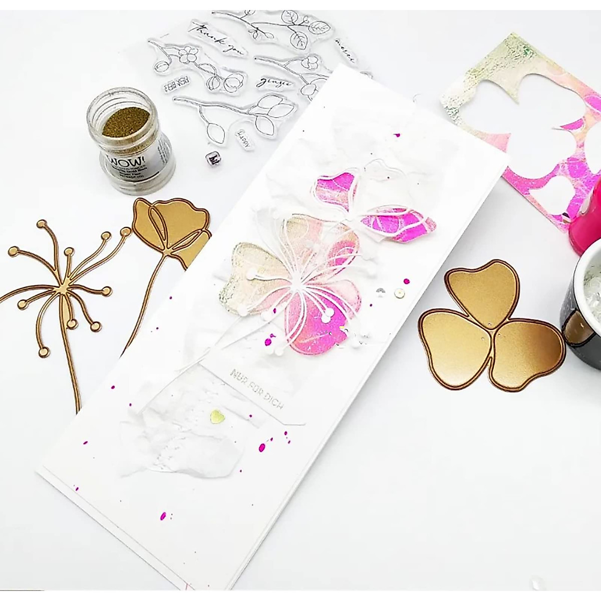 Lapoo Metal Cutting Die for Scrapbooking, 3D Backgrounds Frame New Cutting Dies DIY Album Card Making Decor Paper Craft Metal Die Cuts Party Wedding Decorations (Lotus Leaf A 4.8 x 3.6 in)