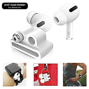 for Airpods Pro Case Black, 12in1 Kit Silicone Accessory Set Protective Cover for AirPods Pro 1st Generation with Watch Band Holder/Ear Hook/Ear Hangers/Ear Tip/Strap/Ring/Keychain/Brush/Carrying Box