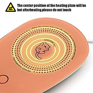 Cat Coffee Mug Warmer,Smart Coffee Mug Warmer,Cute Cat Paw Mug Set,Novelty Coffee Mugs Mug Warmer for Desk Auto Shut Off Coffee Warmer Plate for Coffee,Tea,Water,Milk, Birthday Gift Box Pink