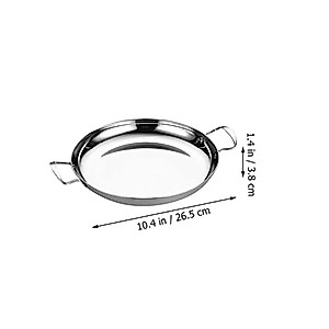 Luxshiny Crab Pots for Cooking Everyday Pan with Handles Stainless Steel Pot Korean Ramen Pot Stir Fry Pan Stewpot Skillet Saute Pan Induction Cooking Pot Casserole Pots 26cm