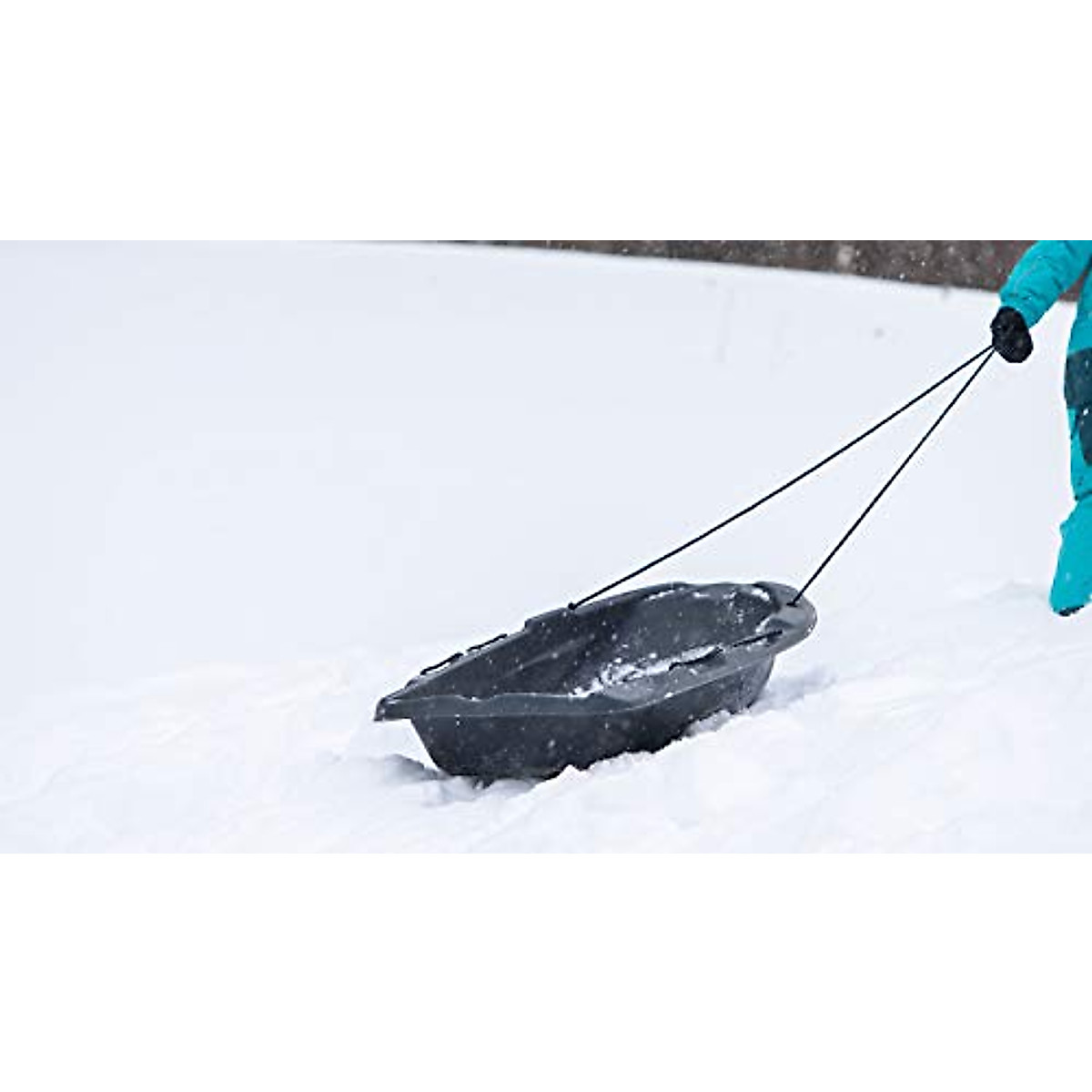 Pelican - Nomad 40 - LFT40PC06 - Multi-Purpose Utility Sled –– Toboggan – Heavy-Duty Polyethylene – High Walls – Safe and Secure (2020 Version), Black, 40 in