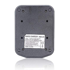 KSC-25 Charger Compatible for Kenwood Radio TK-2140 TK-3140 TK-2160 TK-3160 TK-2170 TK-3170 TK-2360 TK-3360 NX-220 NX-320 KNB-57L KNB-55L KNB-35L KNB-56N KNB-26N Battery