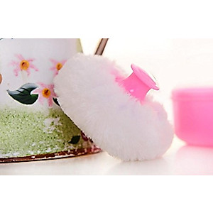 ericotry 2 Pcs Baby After-Bath Powder Puff Sponge Box Kit Dispensor DIY Make up Cosmetic Loose Powder Jar Container Case (Pink)