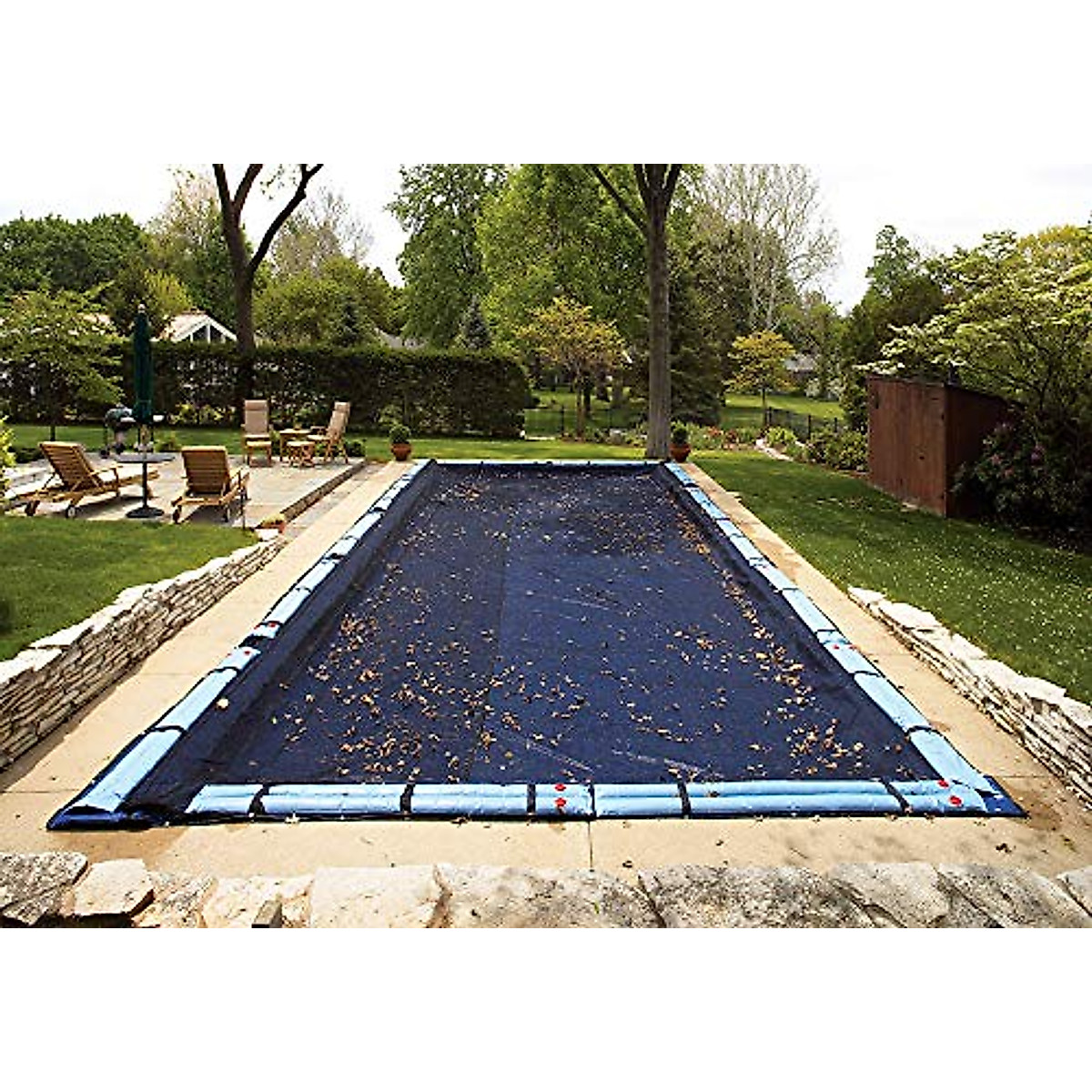 Blue Wave BWC564 20-ft x 40-ft Rectangular Leaf Net In Ground Pool Cover,Black