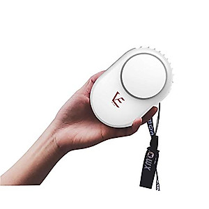 Mini Portable Handheld Personal Neck lace Travel Fans. Rechargable USB Battery Hand Held Operated. 3 Level Speed Fan. Small Electric Powered Mobile Face, Body Cooling Hands free Neck fan. (WHITE)
