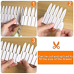 Spoilu 8Pcs Drawer Dividers, Adjustable Drawer Dividers, Sock Organizers for Dresser Drawers, Can Be Cut and Spliced Drawer Dividers, Free 4 Splicing Buckle