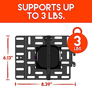 Universal Streaming Device Mount Holds Media Devices Up to 3lbs Securely Behind Flat Screen TVs - Compatible with Apple TV, Roku, Amazon Fire TV, TiVo Mini, and More - Echo-SDMU