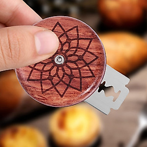 Luxshiny Bread Lame, Baking Dough Scoring Tool Bread Curve Cutter with Replaceable 5 Cutters for Baking Cooking (Style 3) Bread Scoring Knife