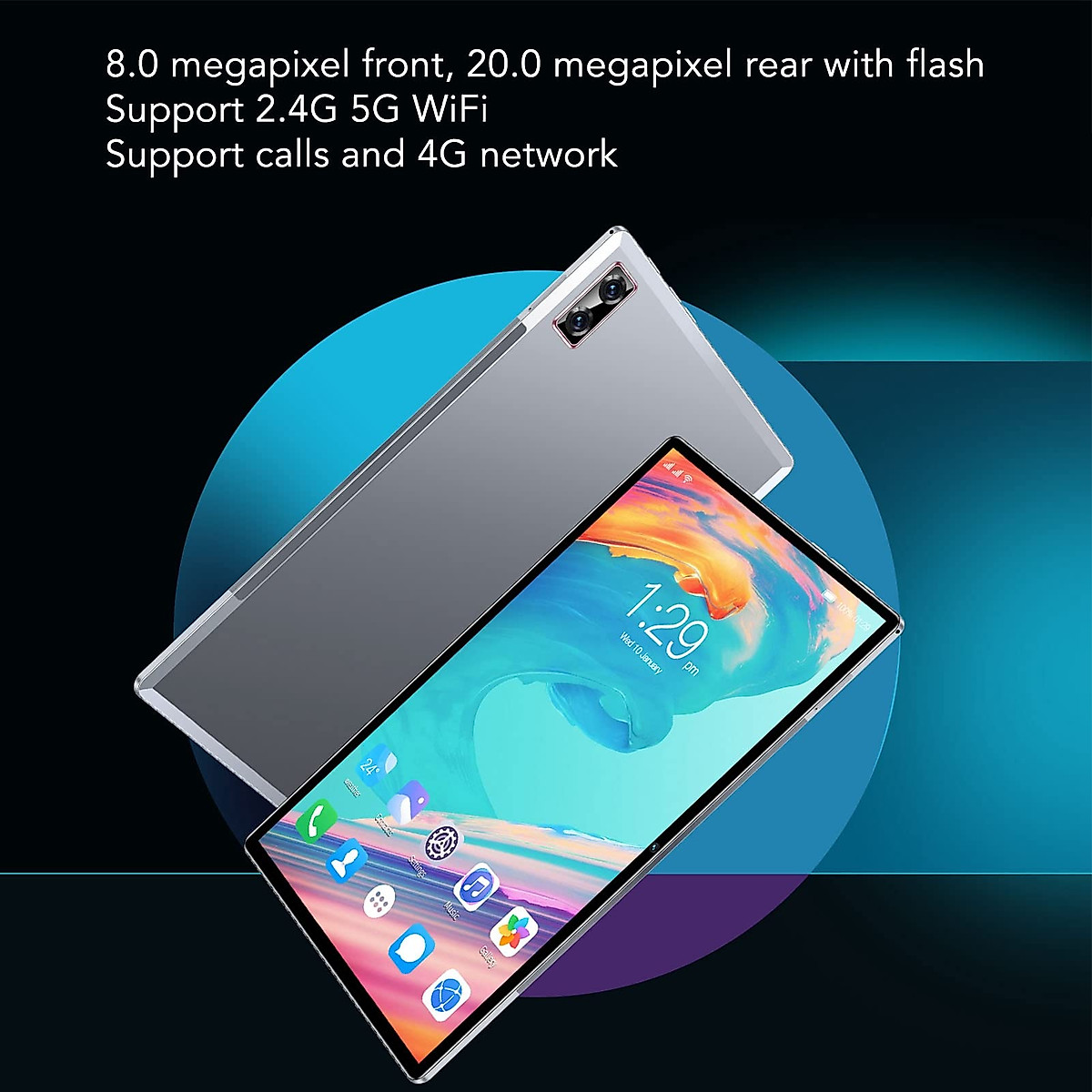 10in Tablet,Gaming Tablet PC, 4G Calling Tablet, 6GB 128GB, Front 800w Rear 2000w,2560x1600 Tablet PC for Android11,Tablet for Kids