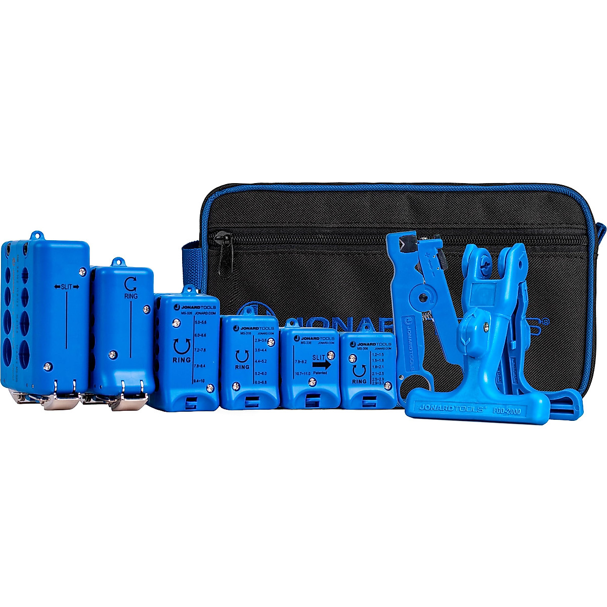 Jonard Tools TK-108 Fiber Optic Mid Span Slit & Ring Tool Kit (1.2 mm-18.2 mm)