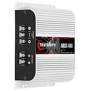 Taramps Bass 400 2 Ohms Monoblock Amplifier 400 Watts Rms 1 Channel 14.4VDC Out Power Full Range, Great for Sub/Bass - Rca/High Level Input, Car Audio