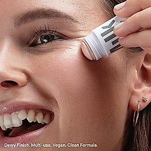 MILK Makeup Mini Highlighter Stick - Hydrating Pigmented Cream, Radiant - Vegan - 0.21 Oz (TURNT - White Gold/Pink Pearl)