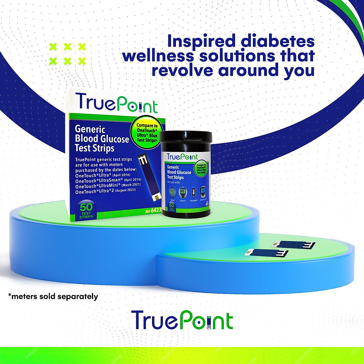 TruePoint - Generic Glucose Test Strips for OneTouch Ultra, Ultra2, UltraMini and UltraSmart Meters Purchased Before 2016 - 50 Count