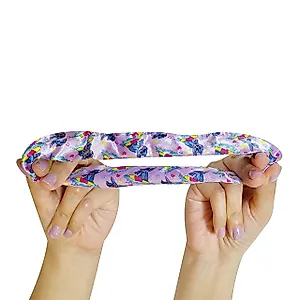 Stitch Hair Accessory 5 Pcs Set - 1 Regular 9 inch Stitch Hairbrush & 4 Scrunchies - Detangling Brush - Elastic Hair Ties Ropes for Girls, Ages 3+