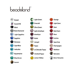 beadsland Crystal Hotfix Rhinestone,Machine Cut Stone 1440pcs/pkg (Black,SS10/3mm)