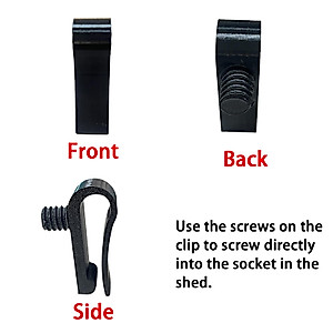 SPANSEE Clips Compatible with Suncast Sheds, Clips for Work Glove Holder, Accessories Compatible with Craftsman Shed, 2 Pack