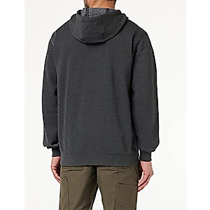 Carhartt Men's Loose Fit Midweight Full-Zip Sweatshirt, Carbon Heather, X-Large Tall