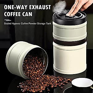 SPERKY Coffee Containers Stainless Steel Airtight Coffee Container Storage Canister Vacuum Sealed Cans Coffee Jar Canister for Coffee Beans Tea
