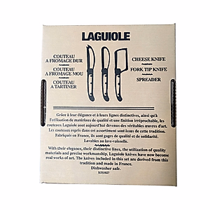 Mini Cheese Knife Set - Pale Horn, Set of 3 Utensils, Boxed