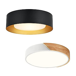 Vikaey Modern Flush Mount Ceiling Light & White Dimmable LED Ceiling Light