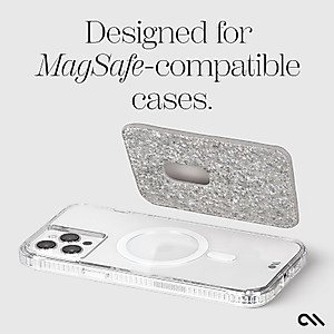 Case-Mate Magnetic Wallet for iPhone [Card Holder] [Holds up to 3 Cards & Cash] - Vegan Leather MagSafe Wallet - Magnetic Phone Card Holder for iPhone 15 Pro Max / 15 Pro /14 Plus /14/13/12 - Sparkle