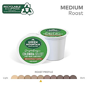 Green Mountain Coffee Roasters Colombia Select Coffee, Keurig Single-Serve K-Cup Pods, Medium Roast Coffee, 96 Count (4 Packs of 24)