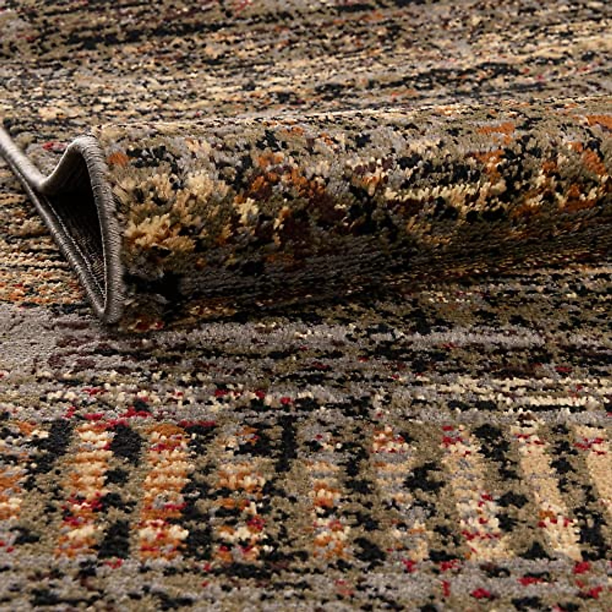 Unique Loom Saturn Collection Area Rug - Relay (Runner 2' 2" x 9' 0", Blue/Beige)