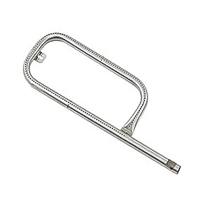 FIRXZYMZ 60040 Grill Burner for Weber Q100, Q120, Q1000, Q1200, Baby Q Gas Grills, 17inch Stainless Steel Replacement Part 69957/45657 for 386001, 386002, 516002, 516001, 50060001, 51060001