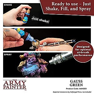 The Army Painter Warpaint Air Fluorescent Gauss Green - Acrylic Non-Toxic Heavily Pigmented Water-Based Paint for Tabletop Roleplaying, Boardgames, and Wargames Miniature Model Painting