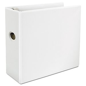 Universal UNV30756 Deluxe Easy-to-Open 5 in. Capacity 11 in. x 8.5 in. (3) D-Ring View Binder - White