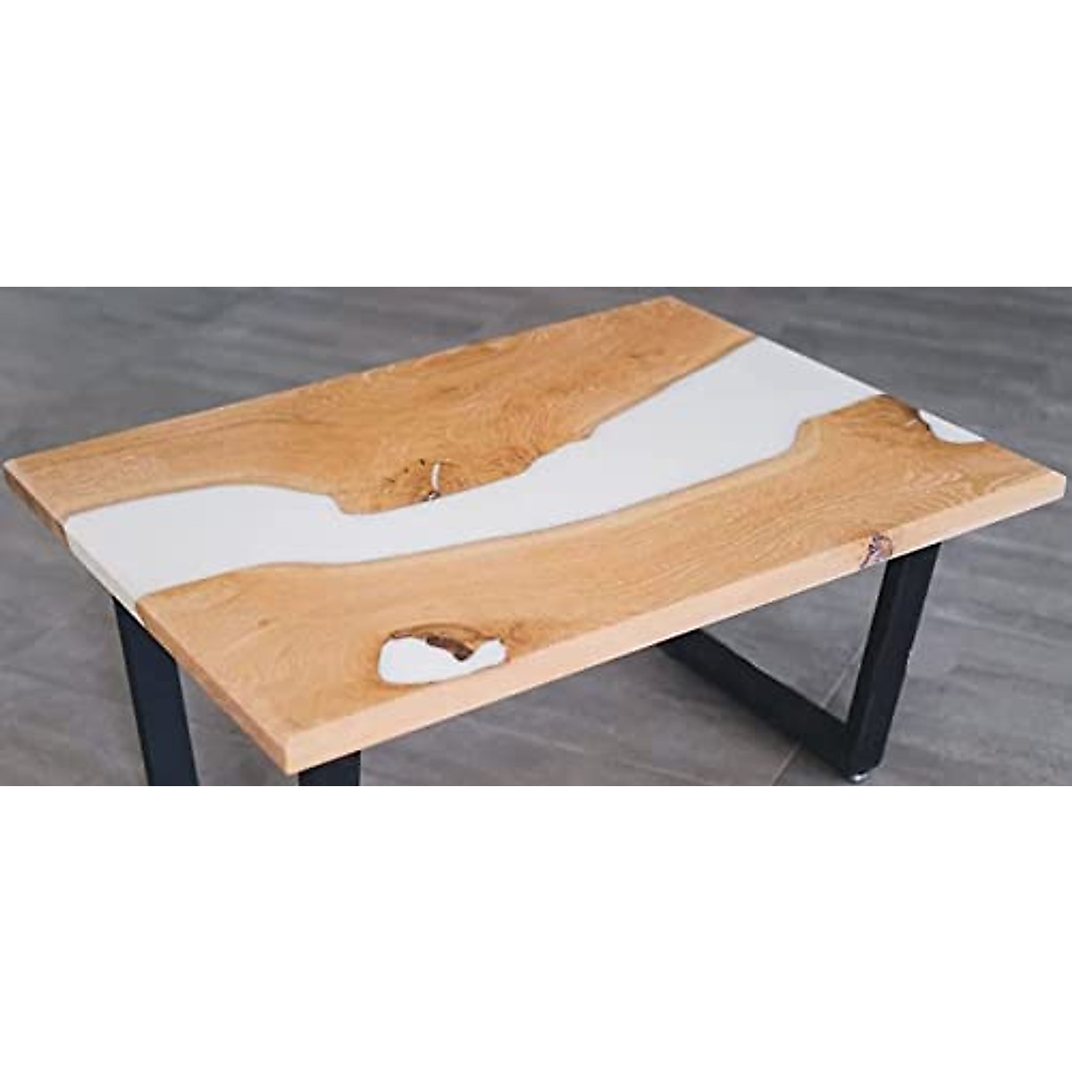 Epoxy Table, Live Edge Wooden Table, Epoxy Resin River Table, Natural Wood,Dining table, Natural Epoxy Table, Resin Table 42x24 inch