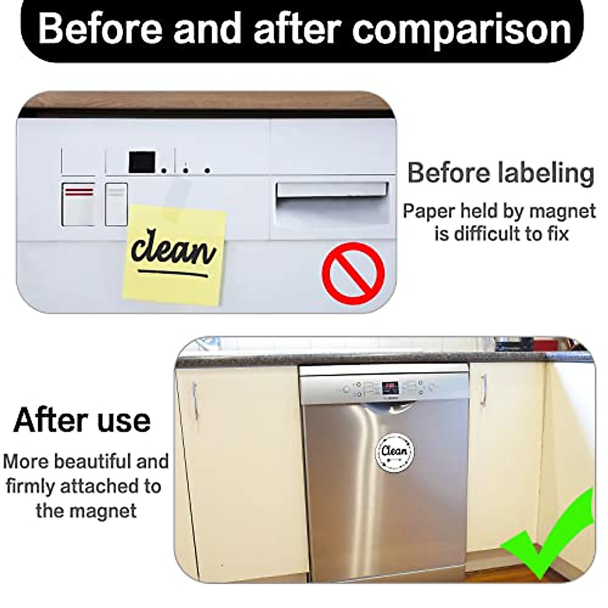 Dirty Clean Dishwasher Magnet,Dishwasher Magnet Clean Dirty Sign Magnet for Dishwasher Dish Bin That Says Clean or Dirty Dish Washer Refrigerator for Kitchen Organization and Storage Necessities