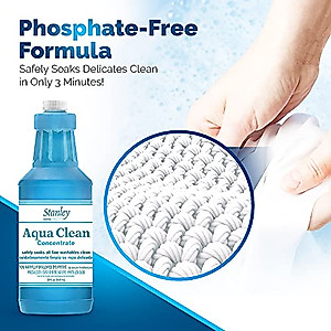 Stanley Home Products Aqua Clean Concentrate - Delicate Laundry Detergent - Gentle Formula Effectively Cleans Tough Stains in Minutes Protects Fine Wool Knits and Other Fabrics Wash Up to 64 Loads