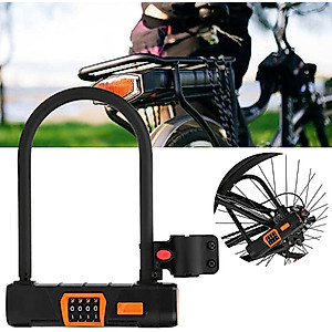 XIXIDIAN Bike U Lock Heavy Duty Bike Lock Bicycle Lock,U Lock and 4 ft Length Security Cable with Sturdy Mounting Bracket