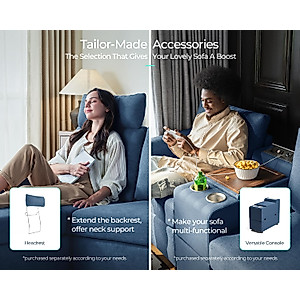 LINSY HOME Modular Sectional Sofa, Convertible U Shaped Couch with Storage, Memory Foam, Sectionals Ottomans, 6 Seat Oversized Chaise for Living Room, Blue, S900-C11-60