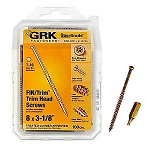 GRK Fasteners 119734 FIN/Trim #8 x 3-1/8" Screws 100CT