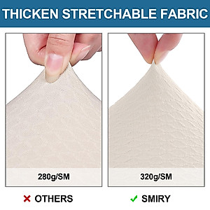 smiry Stretch Jacquard Seat Covers for Dining Room Chairs Set of 4, Removable Washable Chair Seat Protector Slipcovers, No Rear Covers, Beige