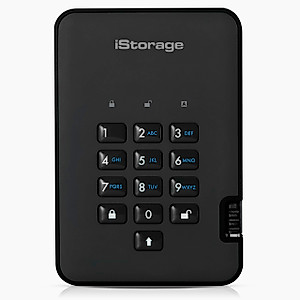 iStorage diskAshur2 SSD 8TB Black | Secure portable solid state drive | Password protected | Dust & water resistant | Hardware Encryption