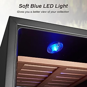 MoGed Mini Cooler 35L with Temperature and Humidity System, Made With Spanish Cedar, Full Glass Door, For Business &Gift