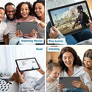 2023 𝐍𝐄𝐖 𝐀𝐧𝐝𝐫𝐨𝐢𝐝 𝟏𝟐 Tablet-10.1 Inch Gaming Tablet with 13MP Dual Camera,MTK8183 Octa-Core 2.0Ghz Processor,6000mAh Battery Capacity,8GB RAM+256GB ROM,2.4+5G Dual Band WiFi+Bluetooth 5.0