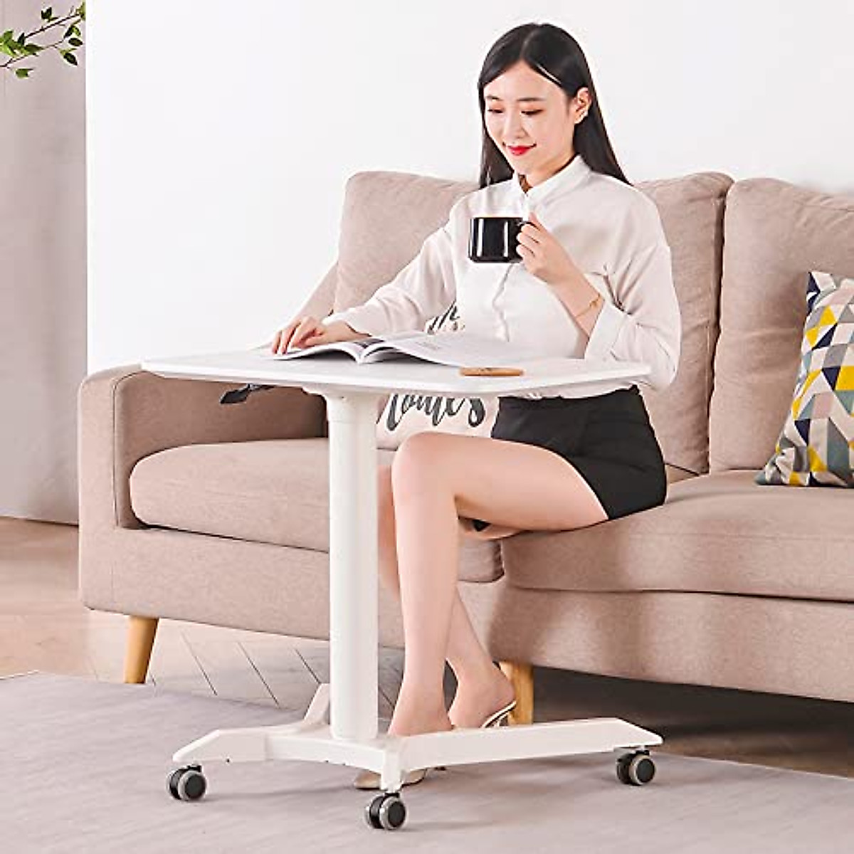 Lectern Podium Stand,Lectern Podium Stand,Standing Desk Laptop Stand Cart Mobile Height-Adjustable Sit to Stand Office Desk Podium Standing Table, Panel 71.5x50cm/C/Height 68/108cm