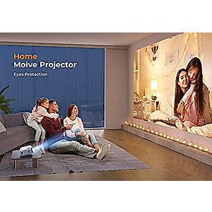 Anpiu Mini Projector 2022 Upgraded Portable Video Projector, 55,000 Hours Multi-Media Home Theater Movie Projector Compatible with Full HD 1080P HDMI, USB, AV, Laptop, Smartphone