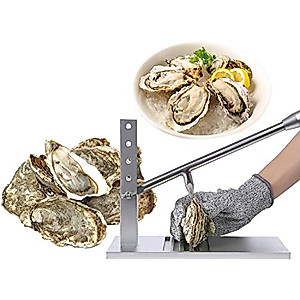 ROPTO Oyster Clam Opener Machine Tool Oyster Shucker Tool Set - Oyster Shucking Knife Board Seafood Opener Tool Set