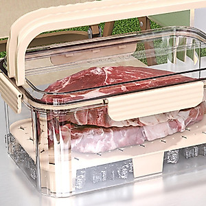 Lettuce Container for Fridge, Portable Tight Seal Crisper Box, Produce Saver Storage Bins, Multifunctional Freezerable Lettuce Container, Clear Vegetable Storage Box,