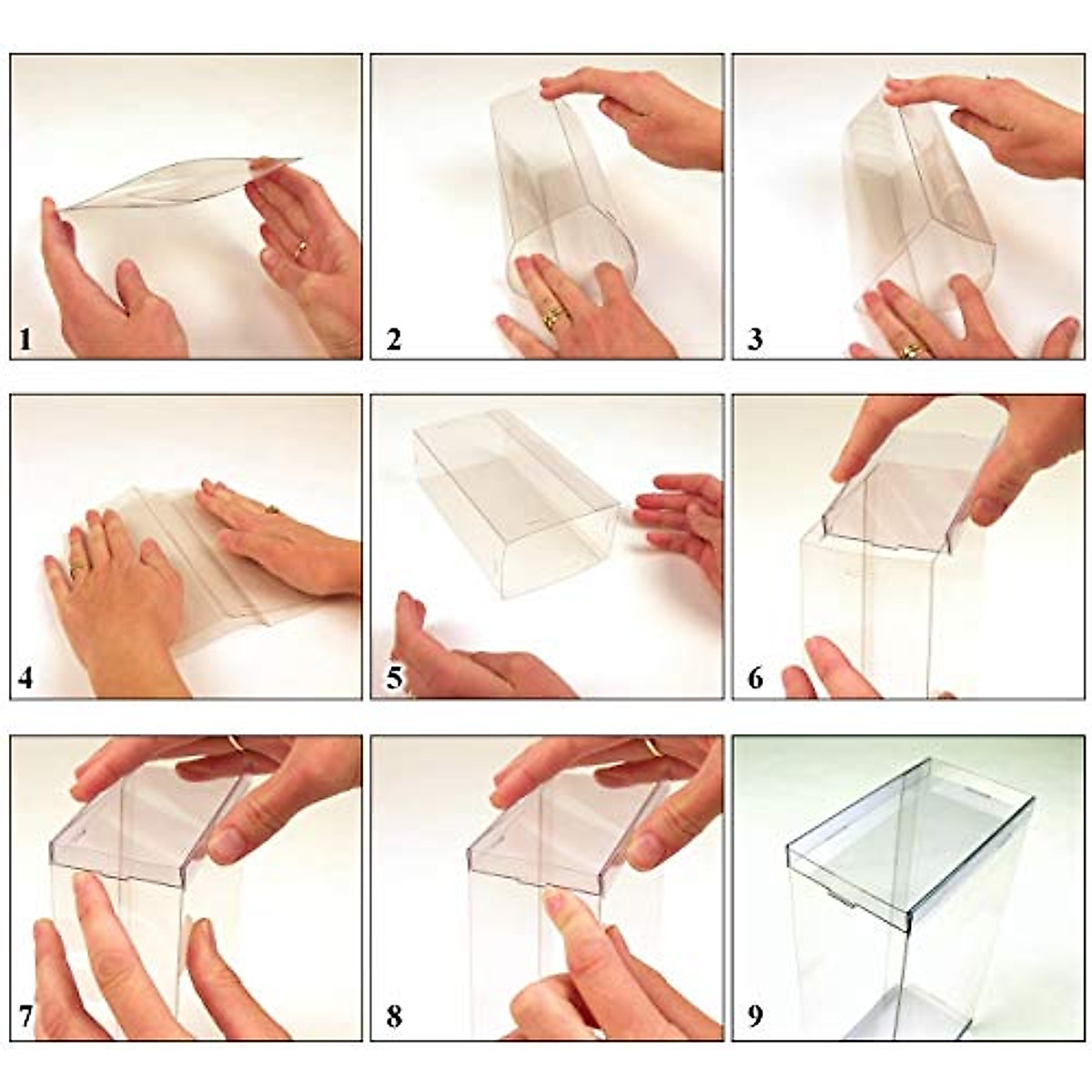DollSafe Clear Folding Display Box for Extra Large 11-12.5 inch Dolls and Action Figures, 6" W x 3" D x 13" H