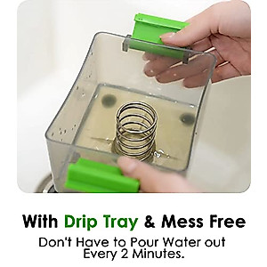 Easy Tofu Press - Remove Water from Tofu in 10-20 Minutes, Vegan-Friendly Food Squeezer, Dishwasher Safe, Improve Tofu Taste, Includes Drip Tray, BPA-Free, with Recipe Book, Mother's Day Gift